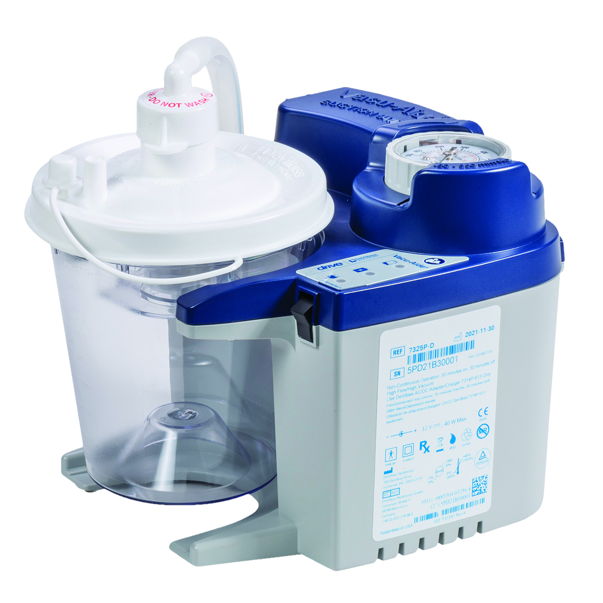 DeVilbiss Healthcare VacuAide 7325 Portable Suction Unit ACC996 - Henry ...
