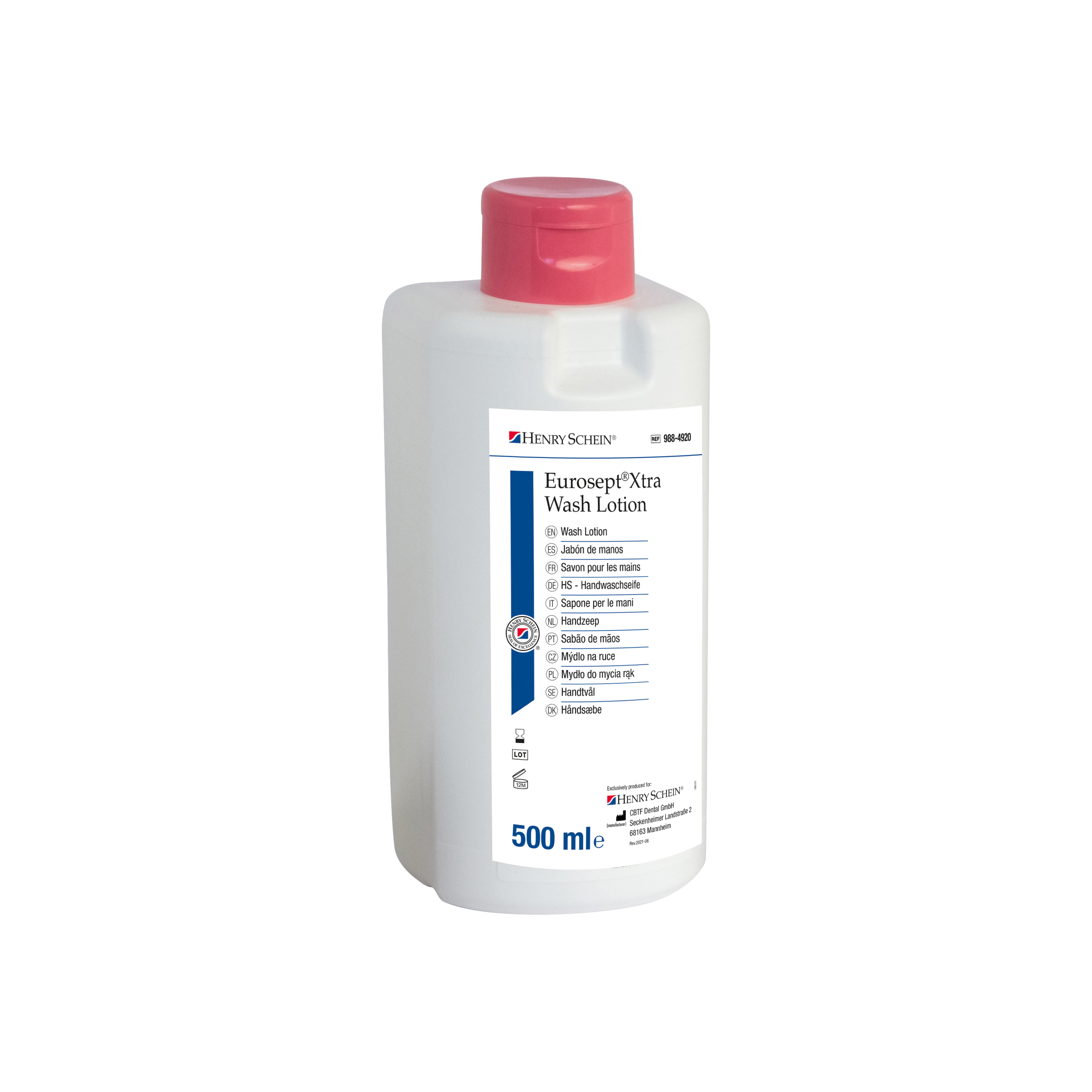 DEHP HS EuroSept Xtra Wash Lotion 500ml AUT41220 - Henry Schein - UK