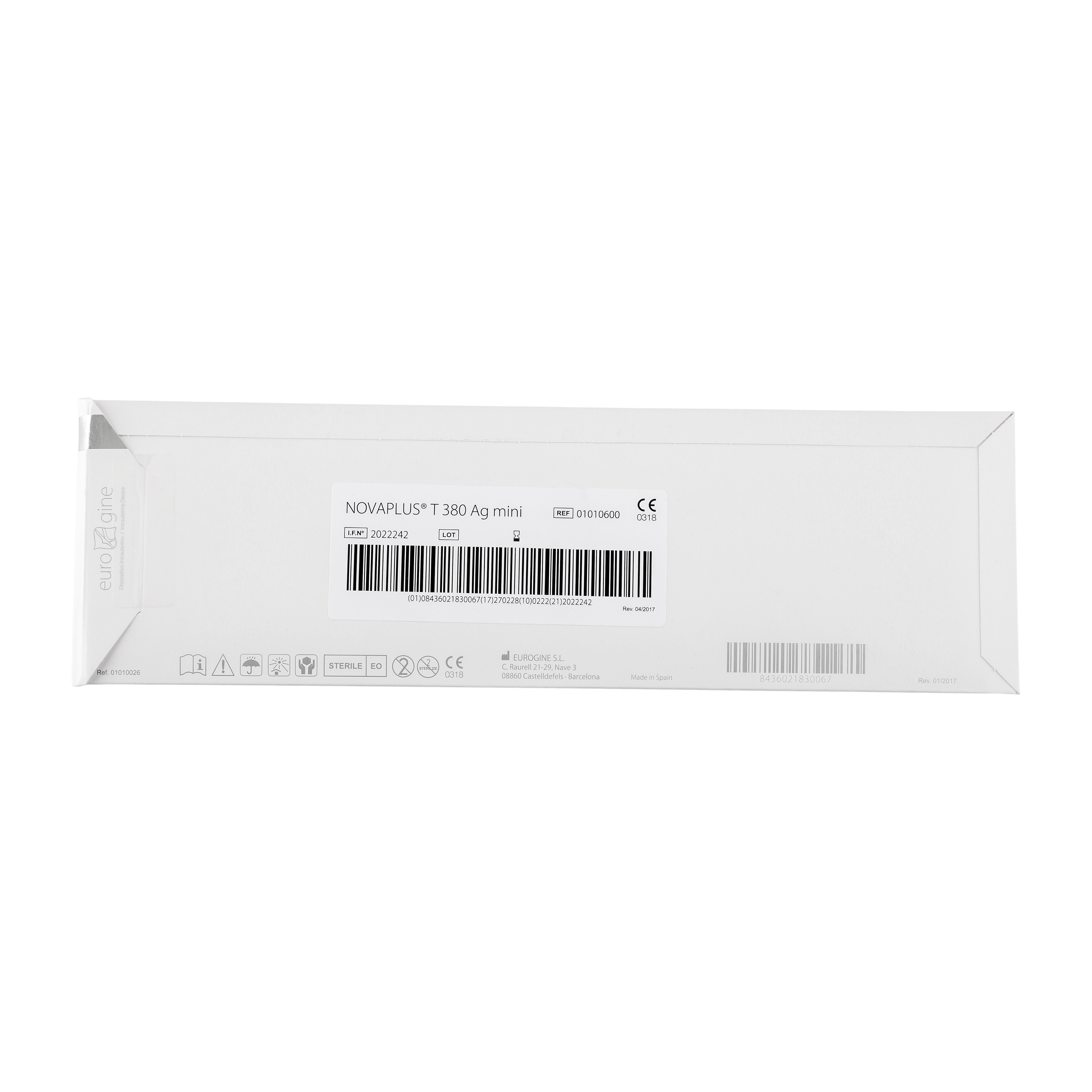 Eurogine Novaplus T 380 AG Mini Intra Contraceptive Device PHA18605 ...