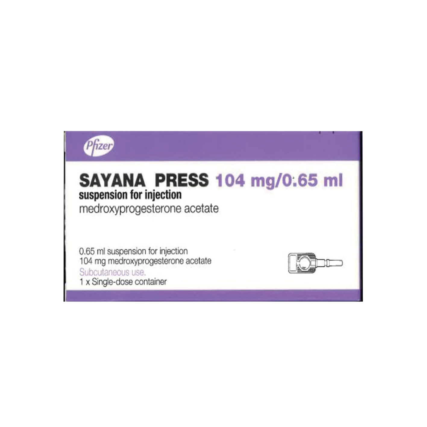 Pfizer Consumer Healthcare Sayana Press Suspension for Injection 104mg ...