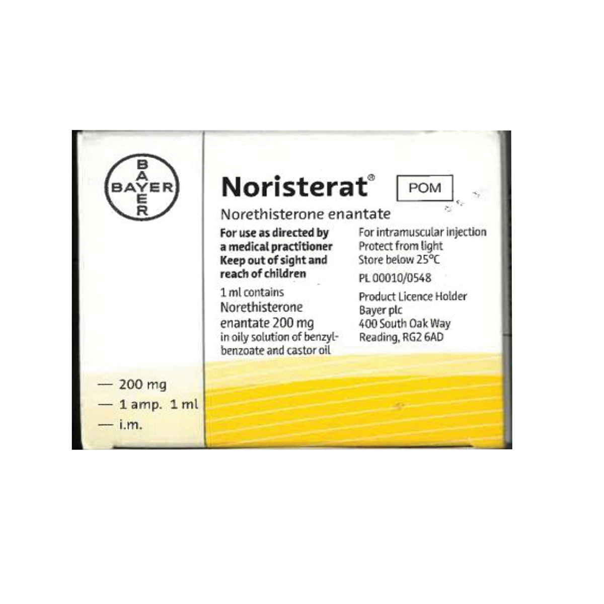 Bayer AG Noristerat Solution for Injection Ampoule 200mg ml PHA18602 ...