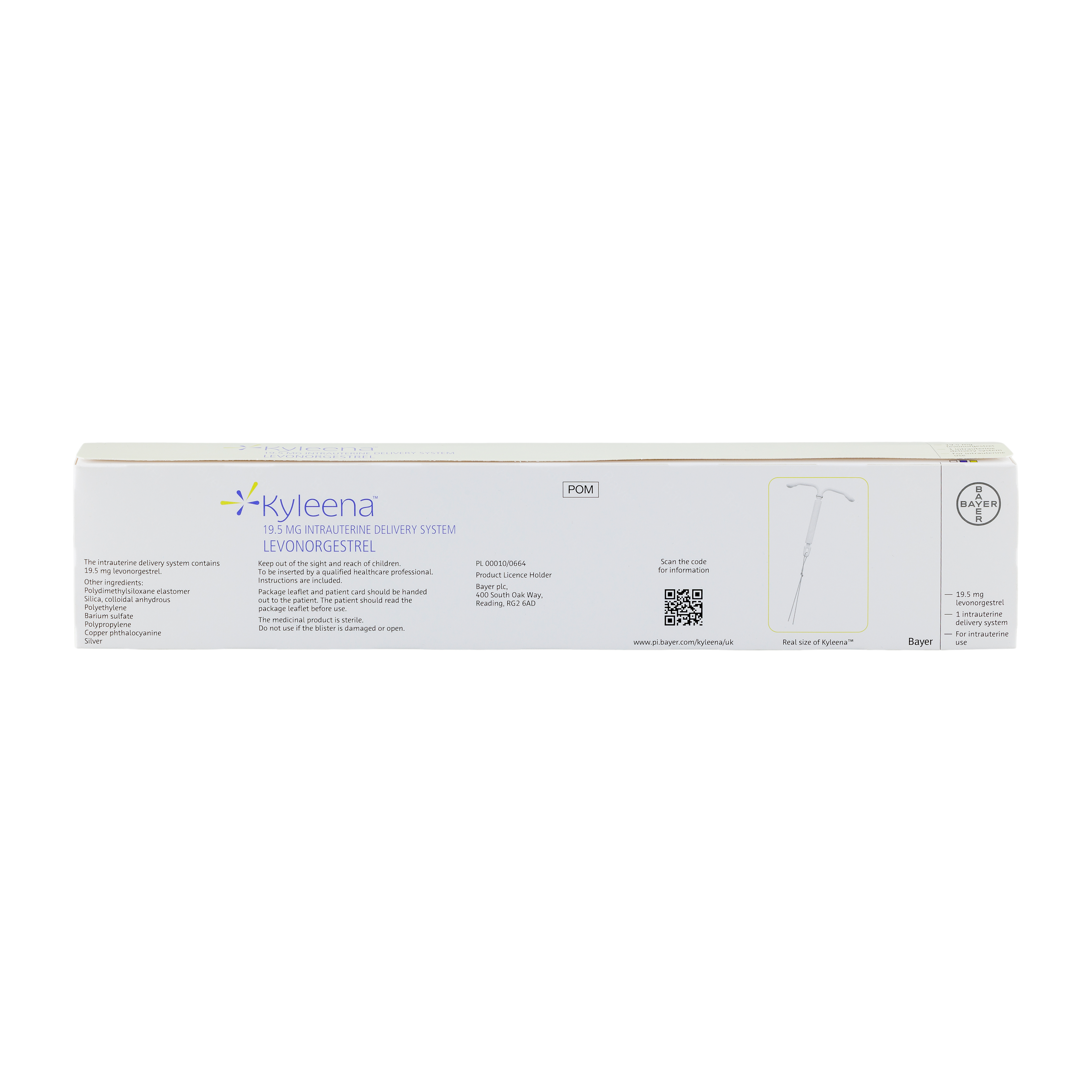 Bayer Oy Kyleena Intrauterine System 19.5mg Levonorgestrel FAM02501 ...