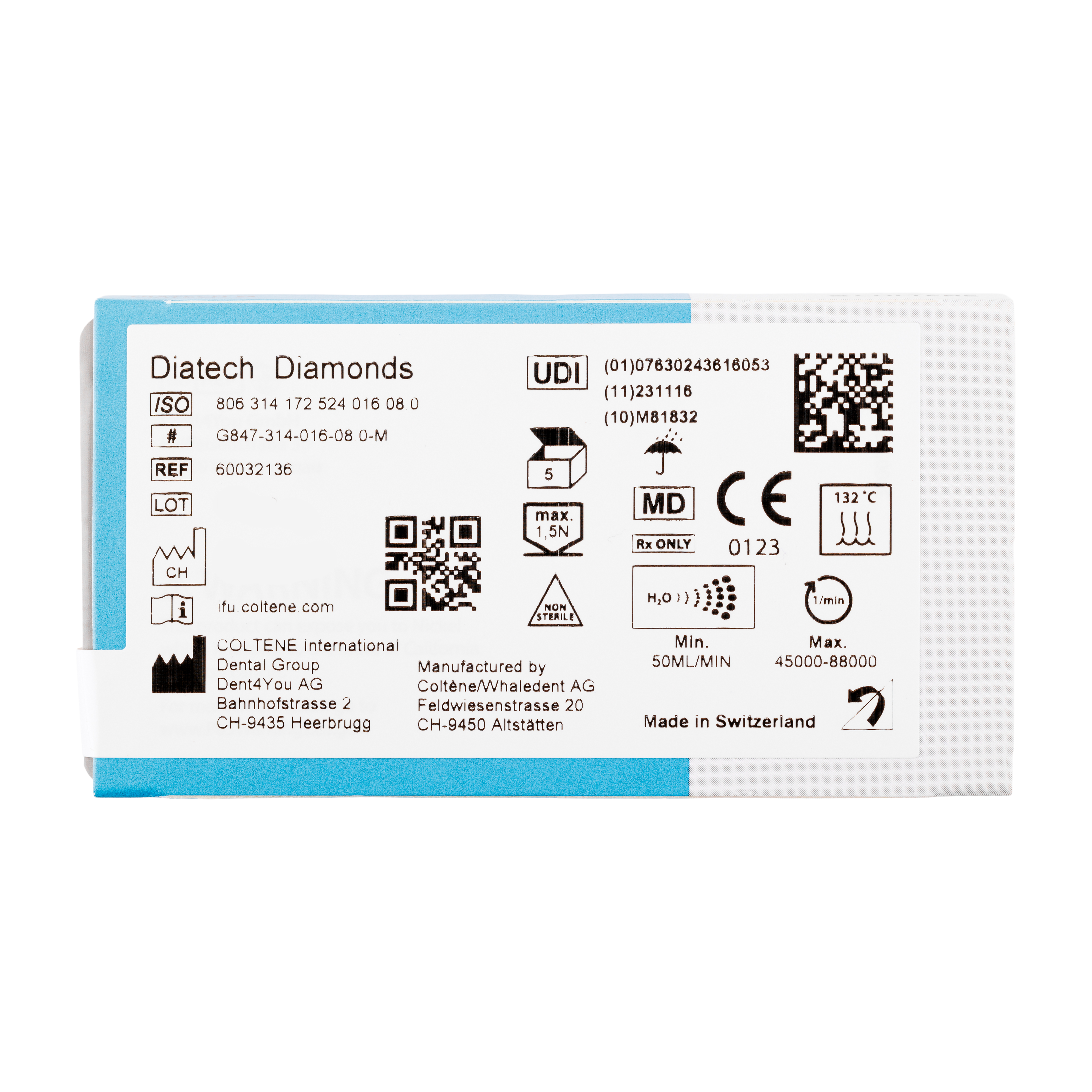 Coltene DIATECH Diamond Burs G847-314-016-08.0-M 5pk 1211433 - Henry ...