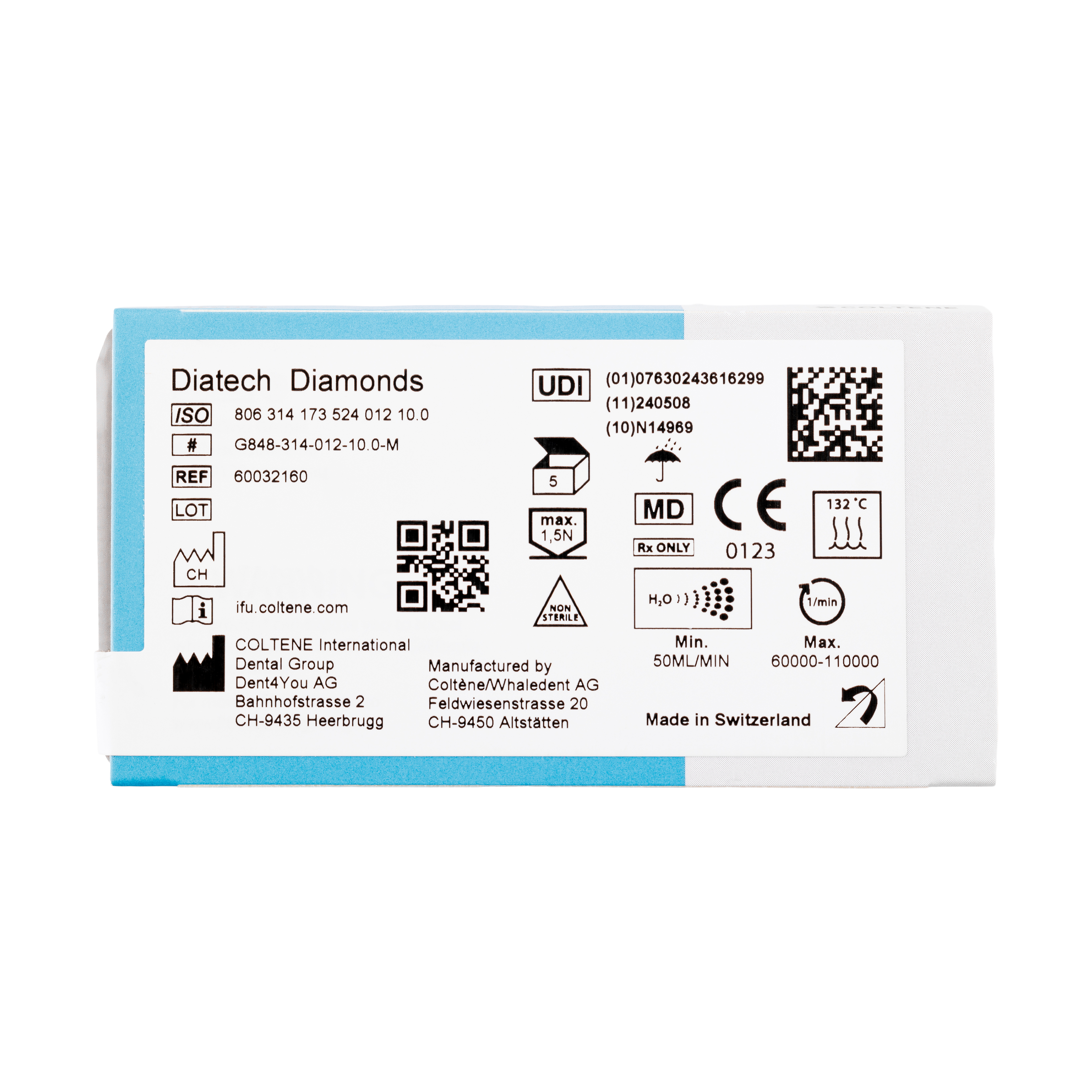 Coltene DIATECH Diamond Burs G848-314-012-10.0-M 5pk 1211442 - Henry ...