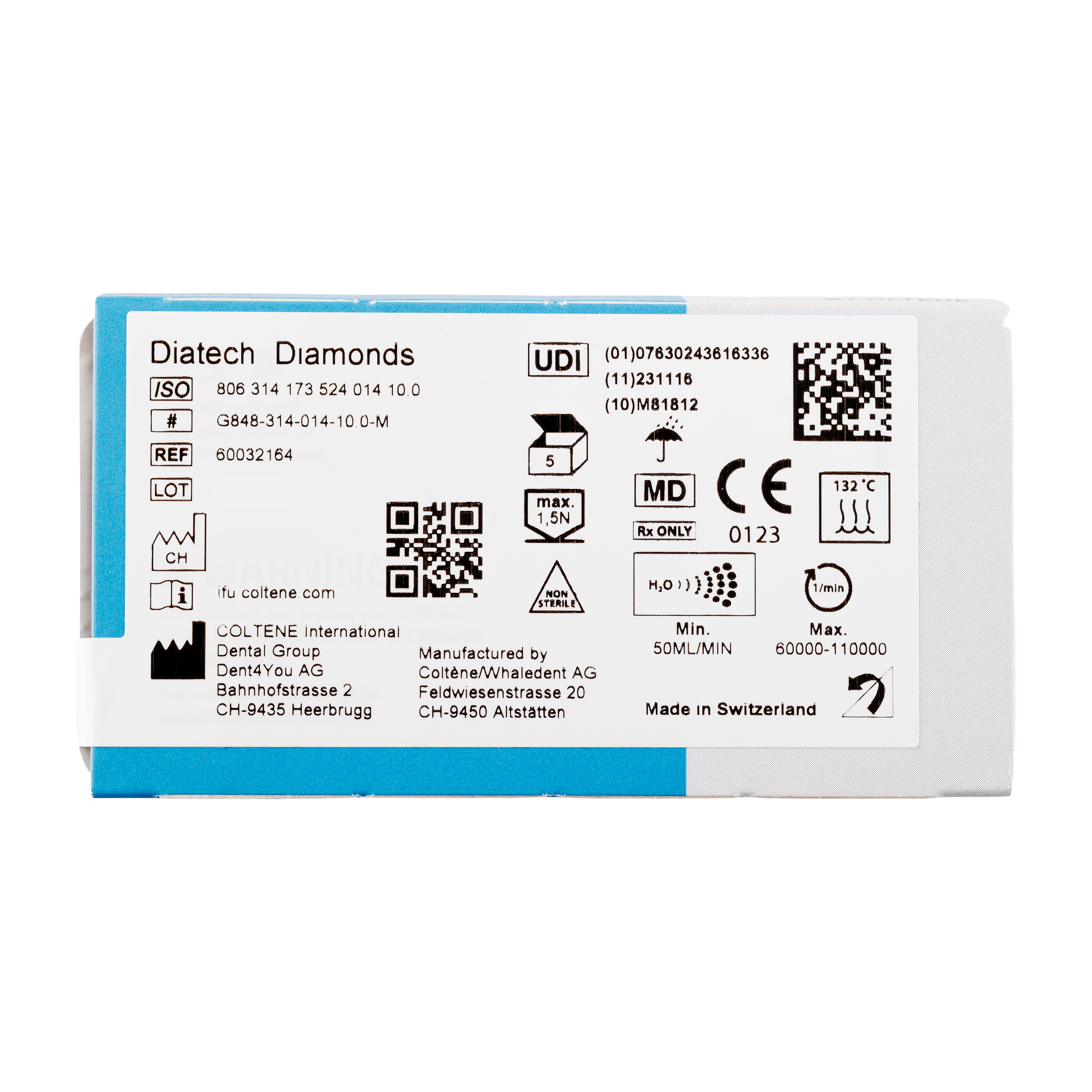 Coltene DIATECH Diamond Burs G848-314-014-10.0-M 5pk 1211444 - Henry ...