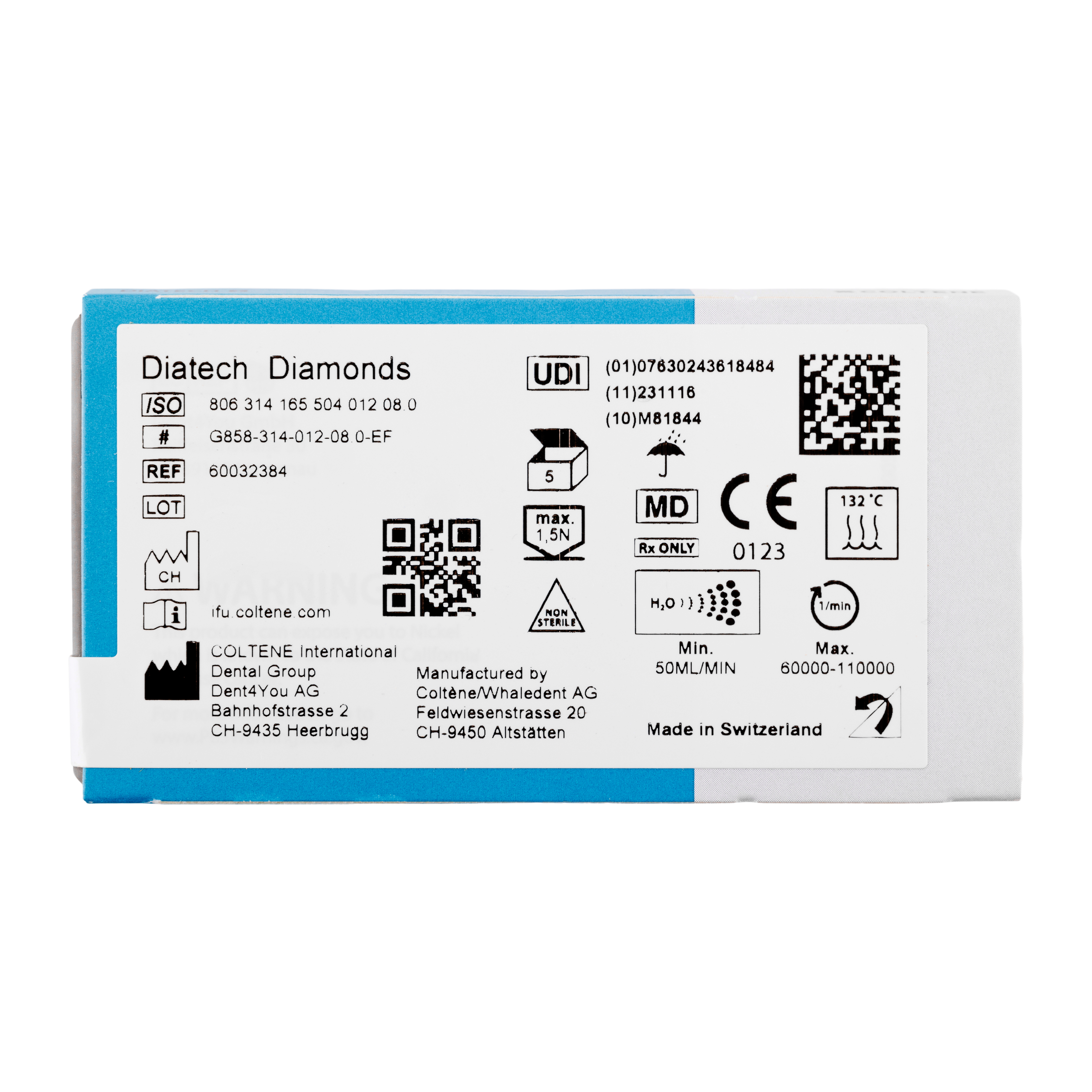 Coltene DIATECH Diamond Burs G858-314-012-08.0-EF 5pk 1211780 - Henry ...