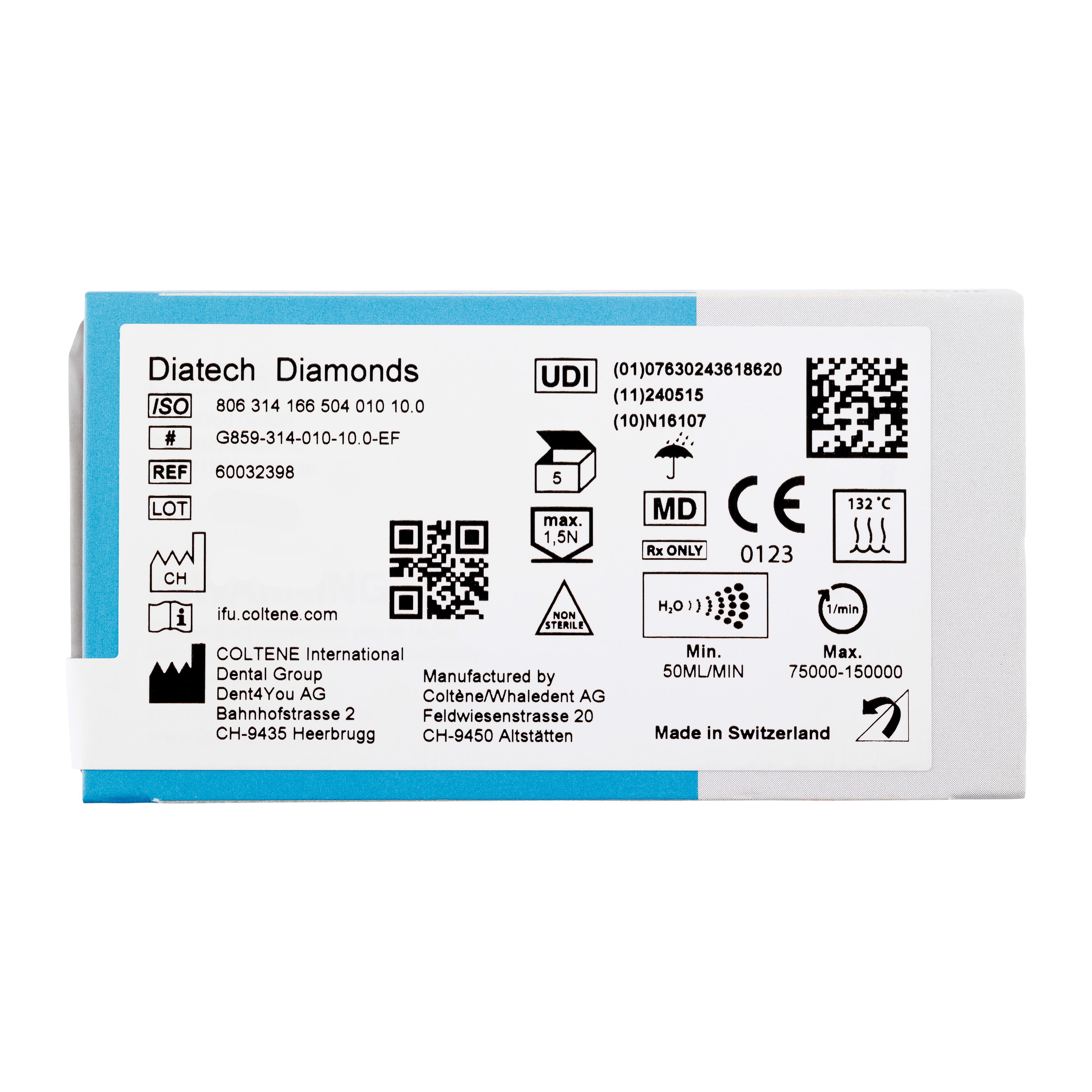 Coltene DIATECH Diamond Burs G859-314-010-10.0-EF 5pk 1211785 - Henry ...