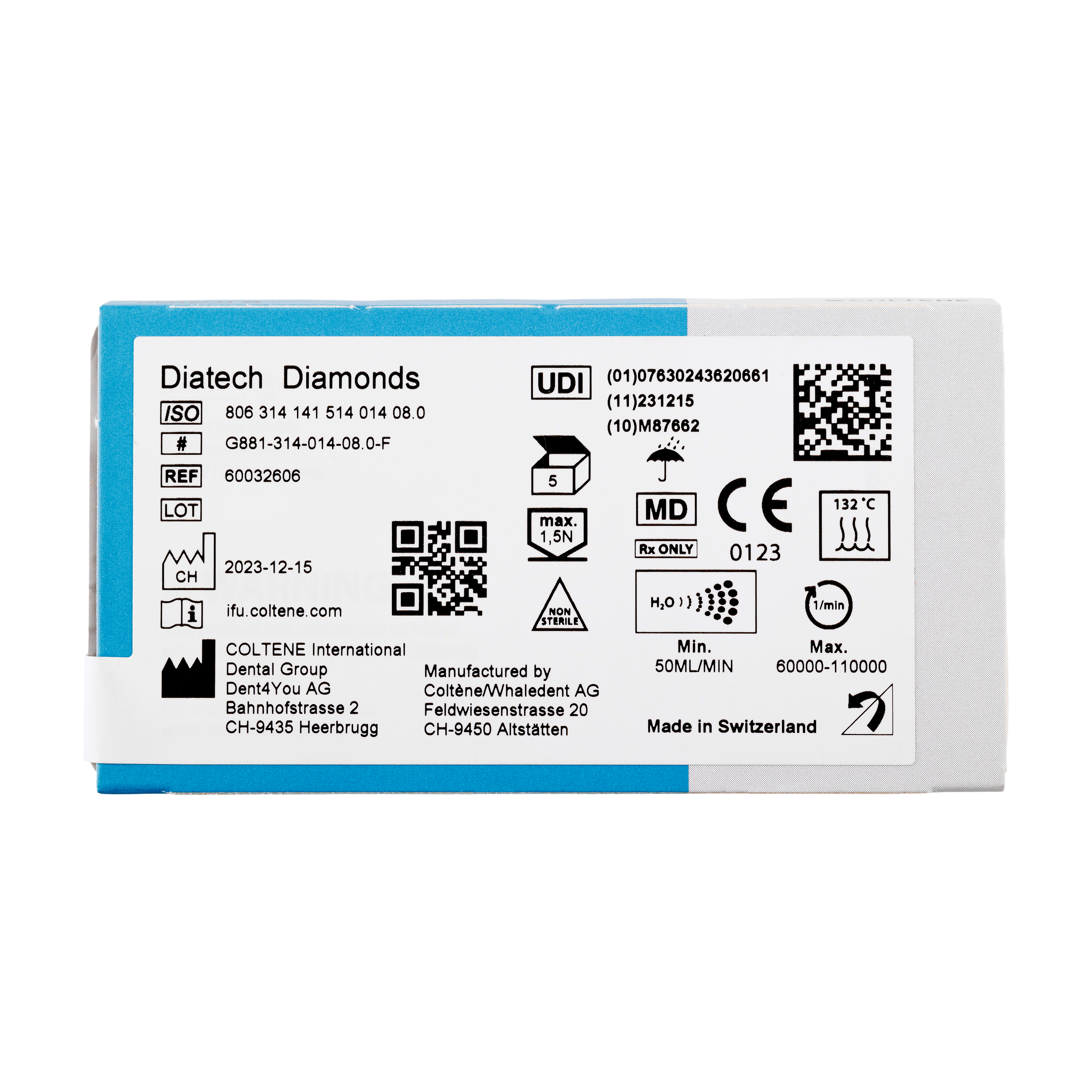 Coltene DIATECH Diamond Burs G881-314-014-08.0-F 5pk 1211850 - Henry ...