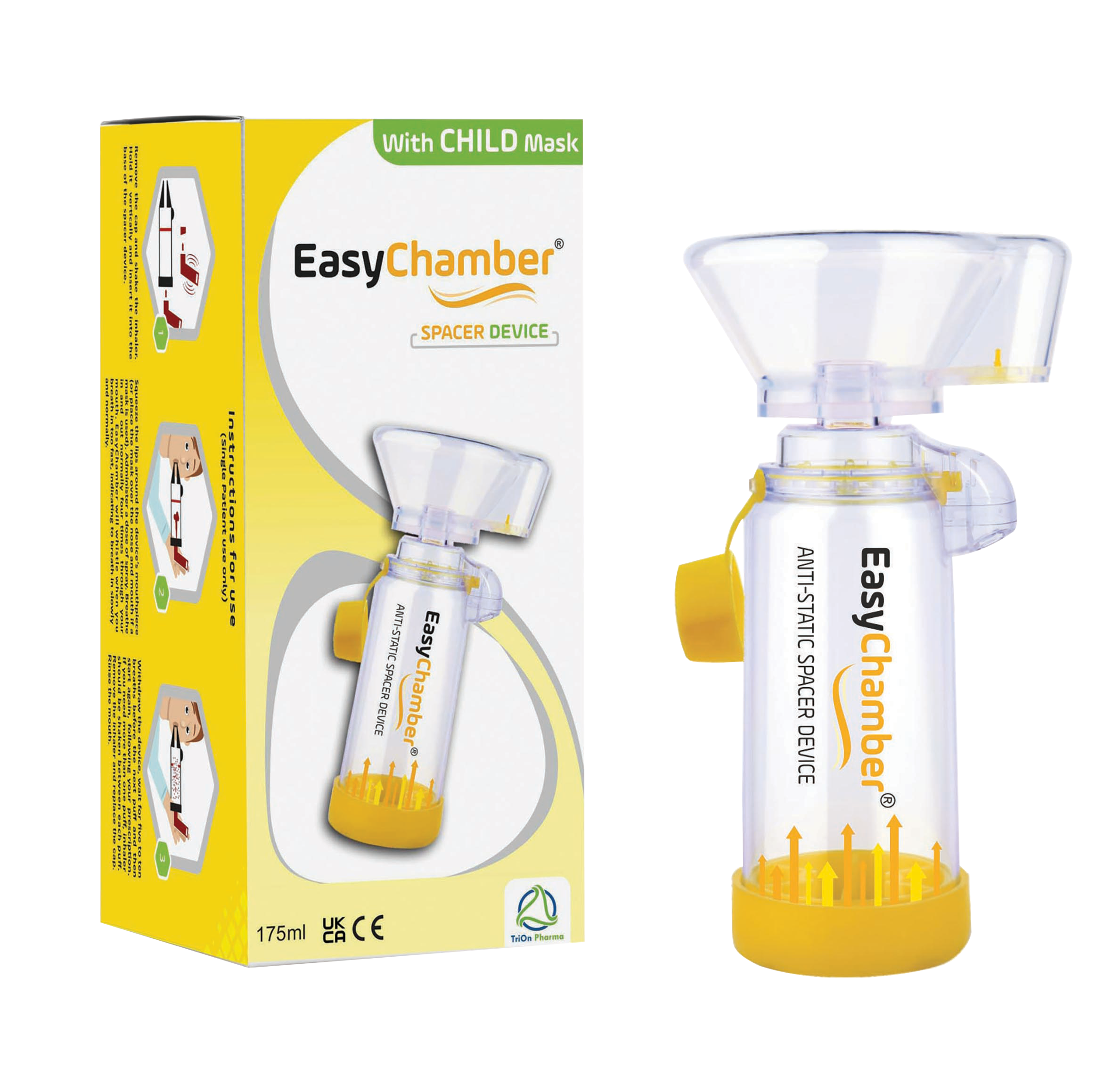 Trion Pharma EasyChamber Spacer Device With Child Mask PHA20019 - Henry ...
