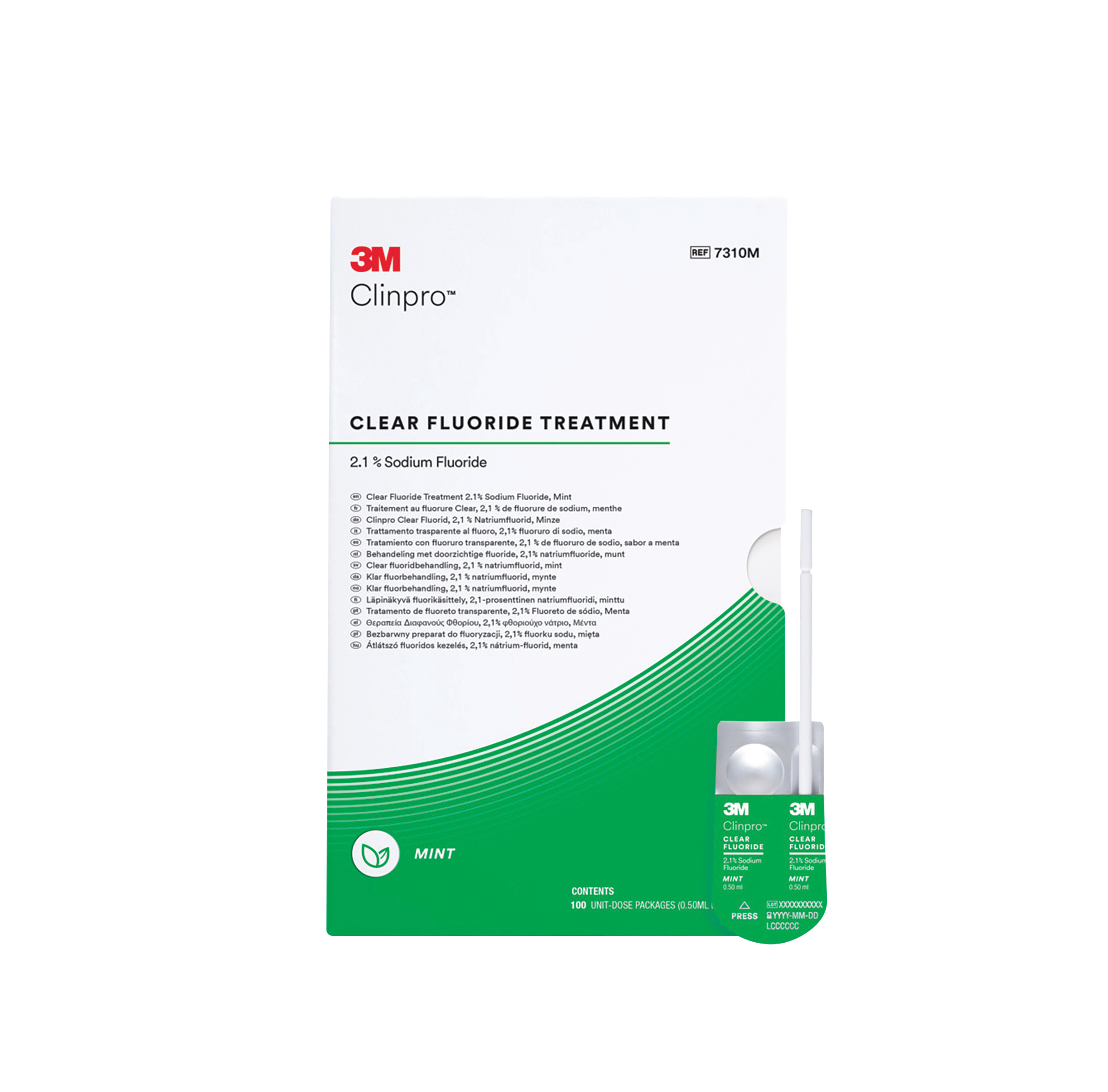 Solventum 3M Clinpro Clear Fluoride Treatment Mint 0.5ml 100pk 1214228 - Henry Schein - UK