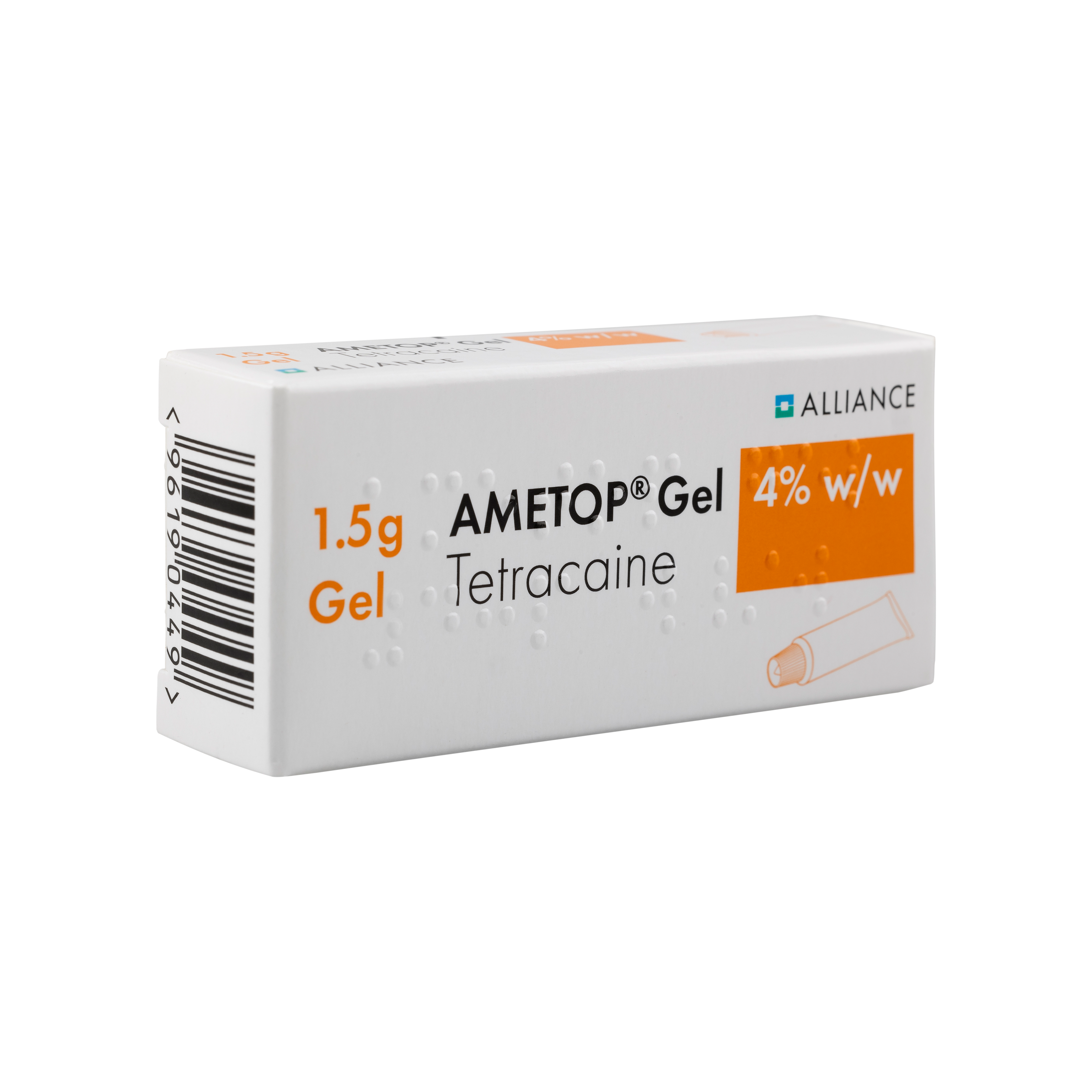 Alliance Healthcare Ametop Topical Gel Tetracaine 4% w w 1.5g PHA95092 ...