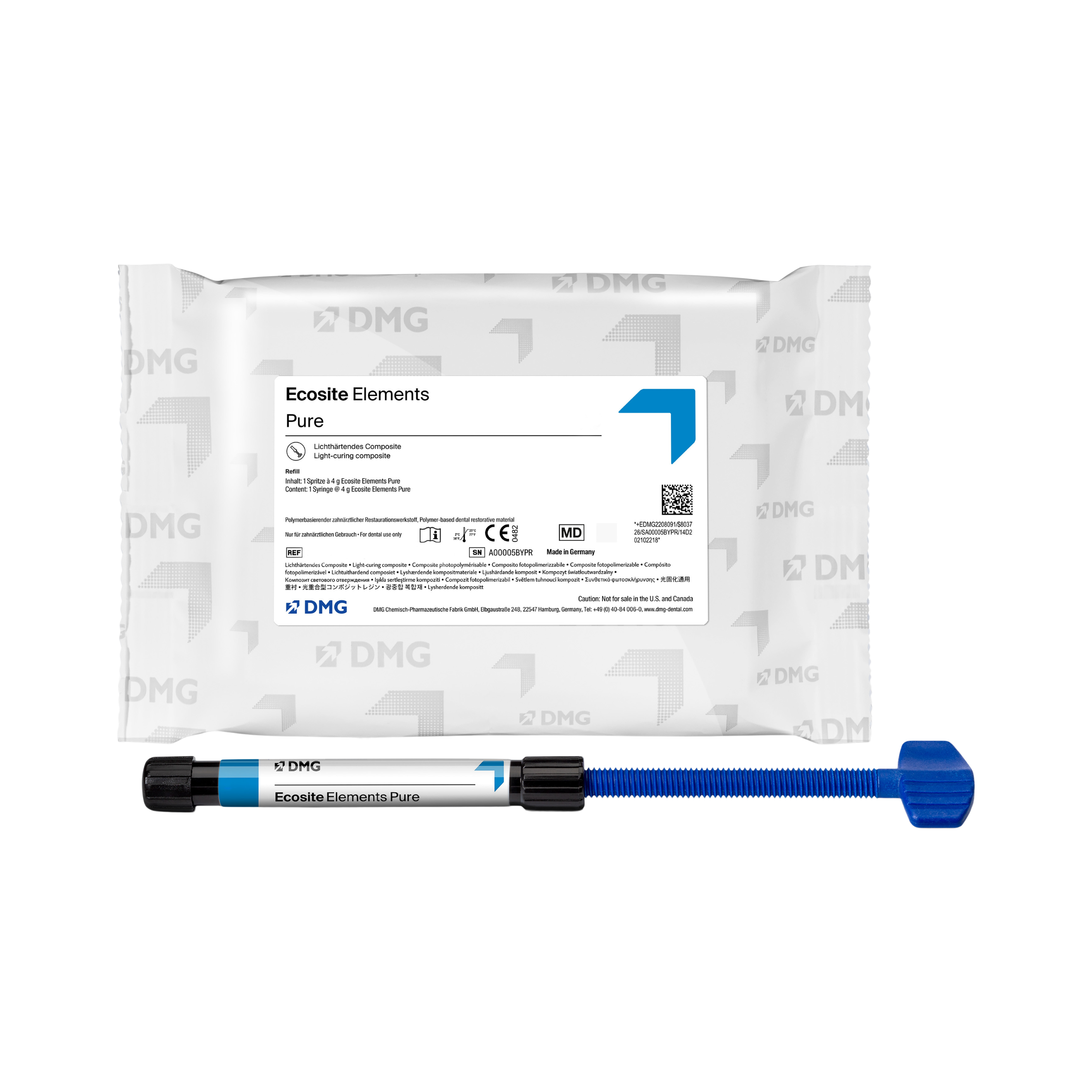 DMG Ecosite Elements Syringe Brown 2g 1216444 - Henry Schein - UK