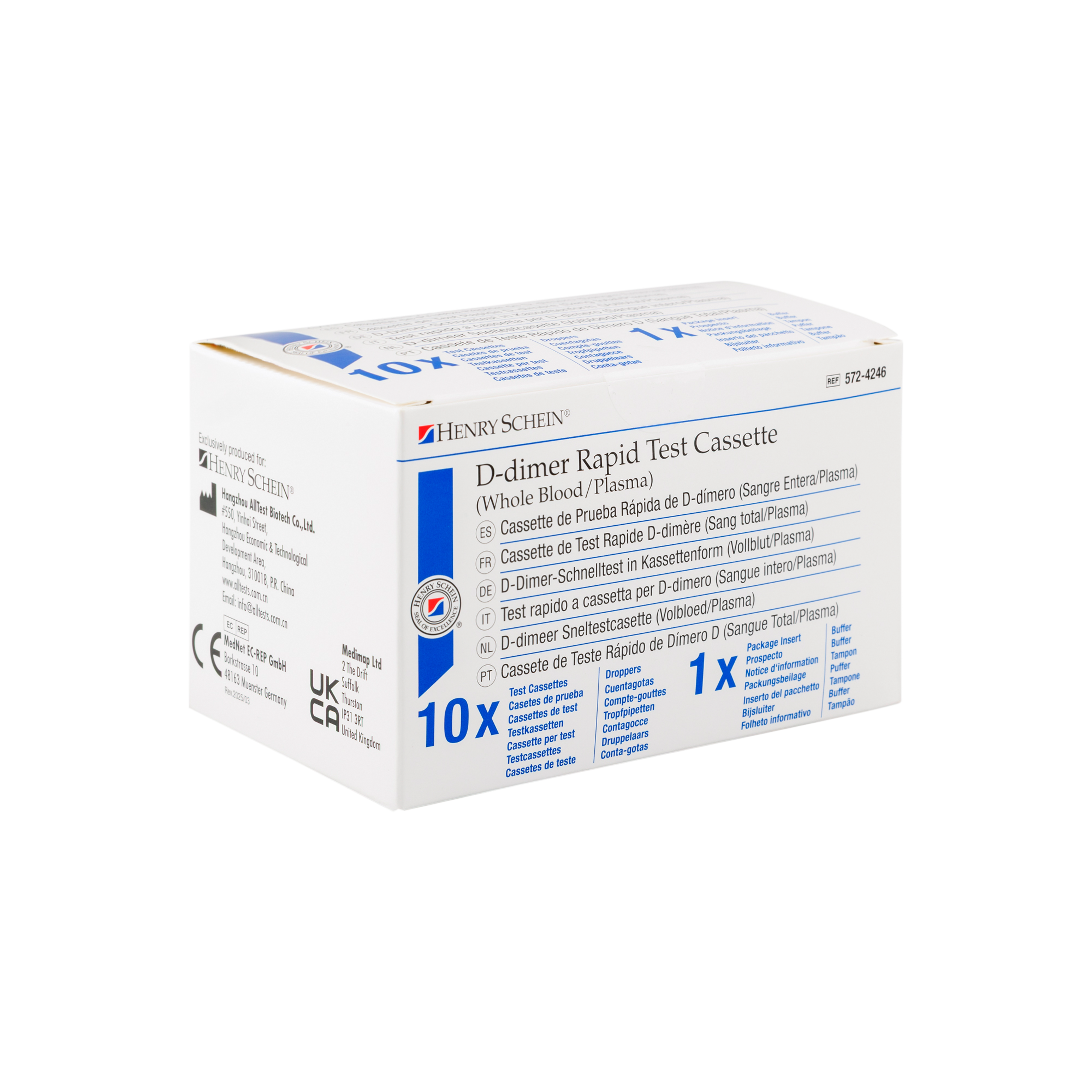 AllTest Biotech Co Ltd D-dimer Rapid Test Cassette 10pk LAB20013 ...
