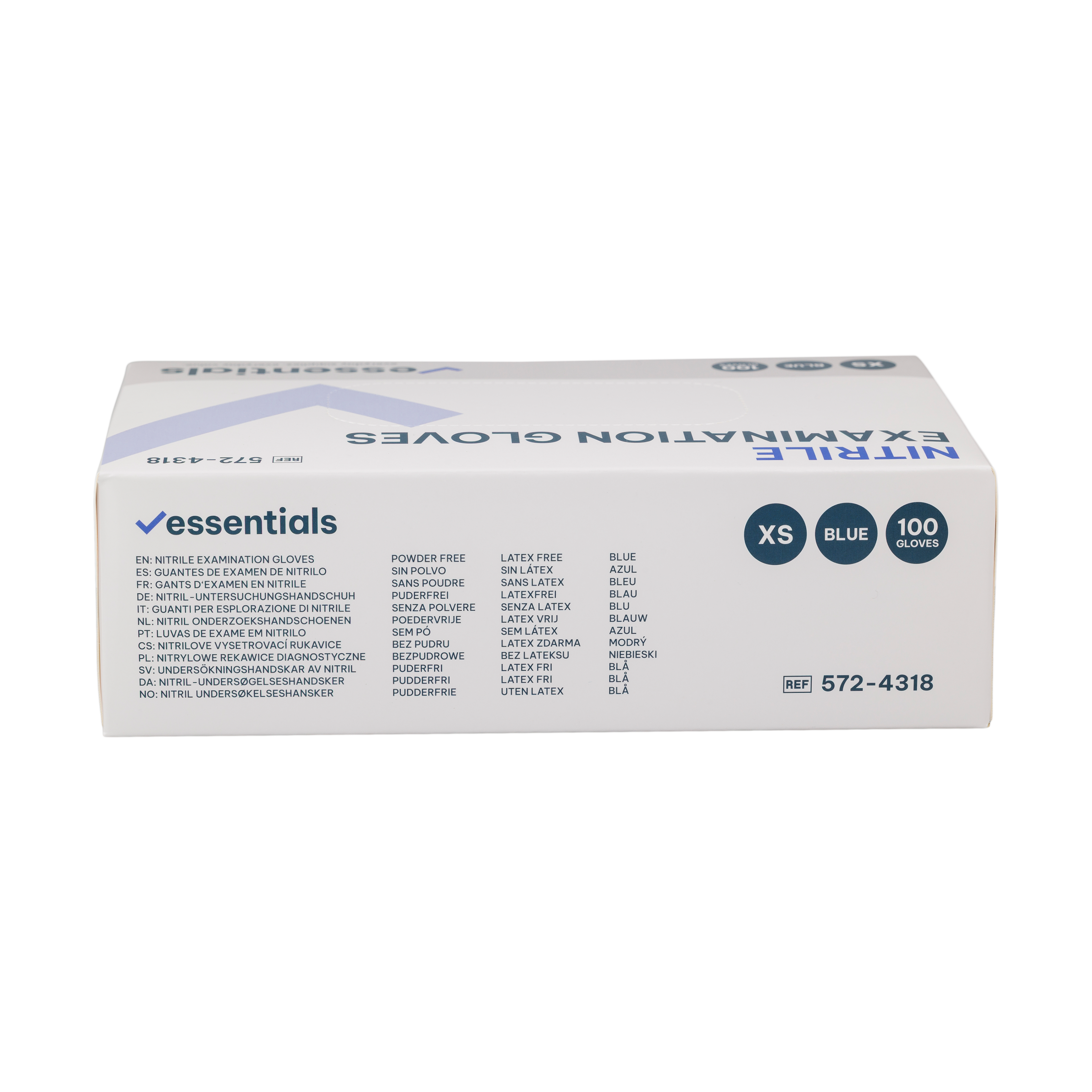 Essential Supply Products Essentials Gloves Blue Nitrile Powder-Free ...