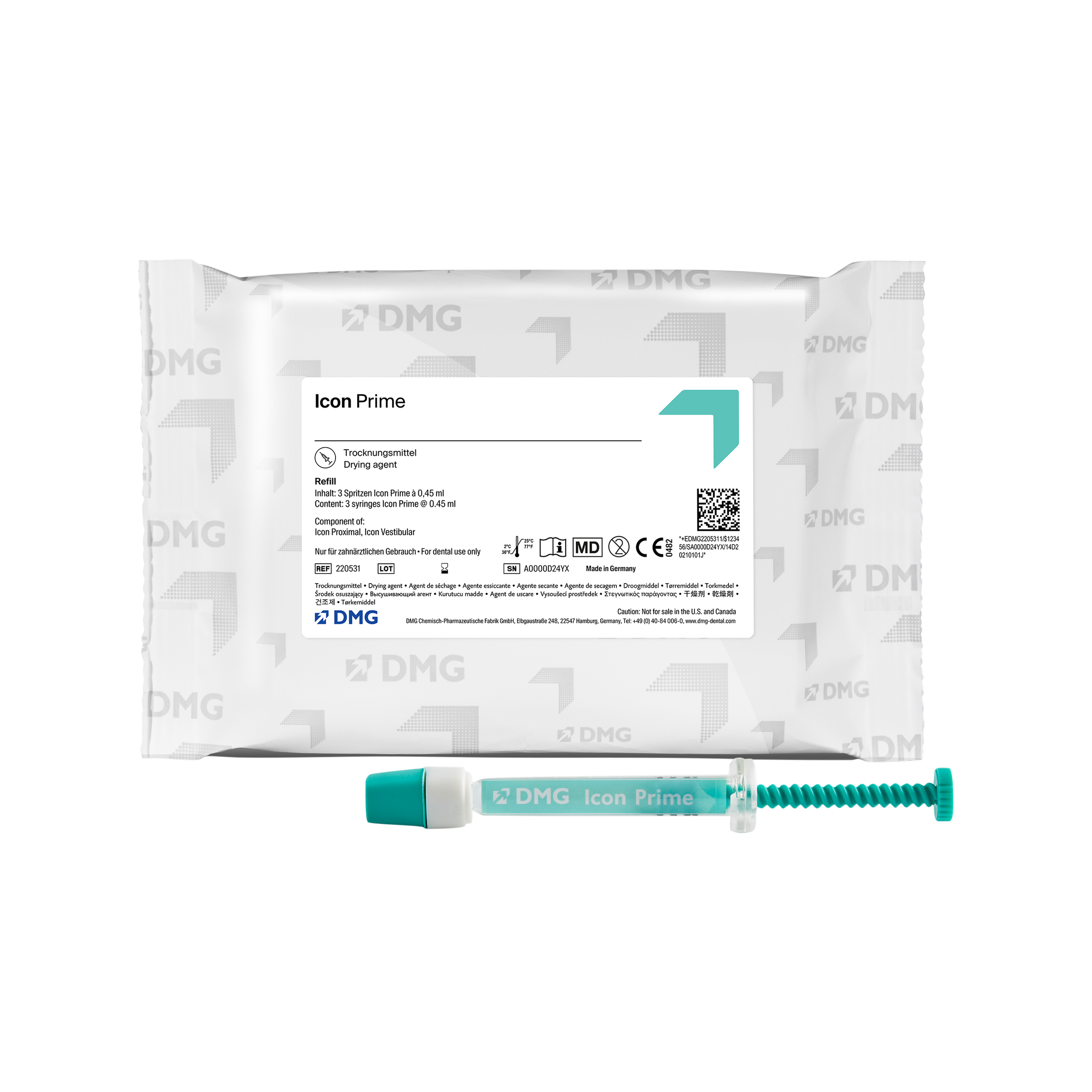 DMG Icon Prime Syringe 0.45ml 3pk 1218226 - Henry Schein - UK