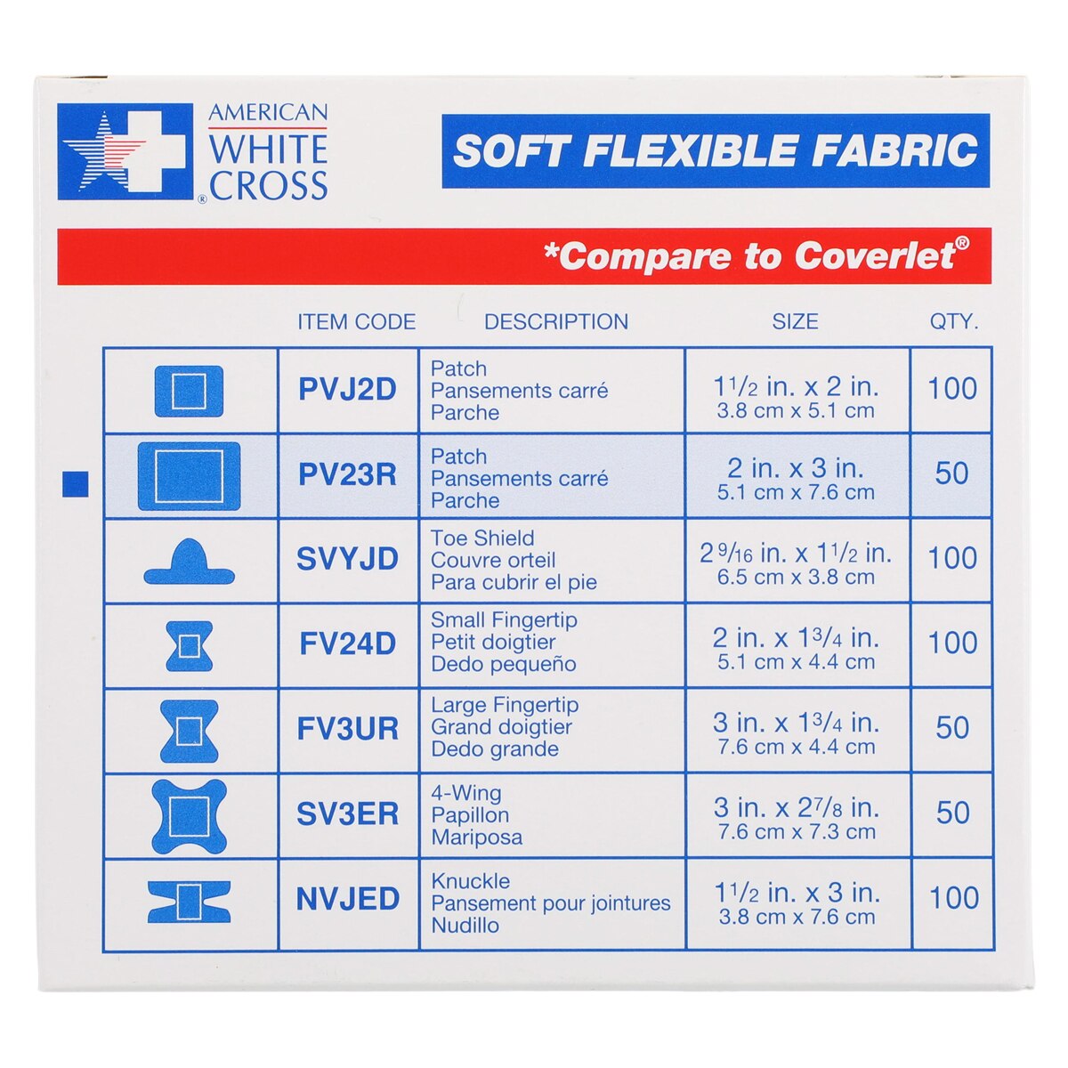 American White Cross PV23R Adhesive Bandage - Henry Schein